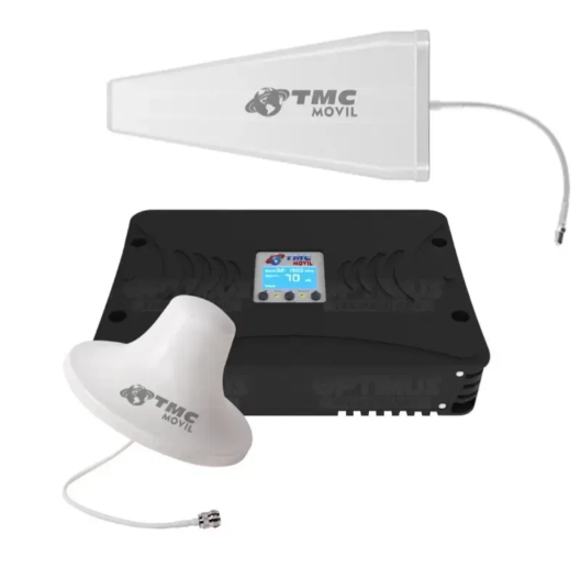 KIT AMPLIFICADOR DE SEÑAL CELULAR TMC SIGNAL FORCE + ANTENA CUATRIBAND ...